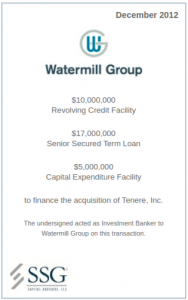 watermill-group – SSG Capital Advisors, LLC