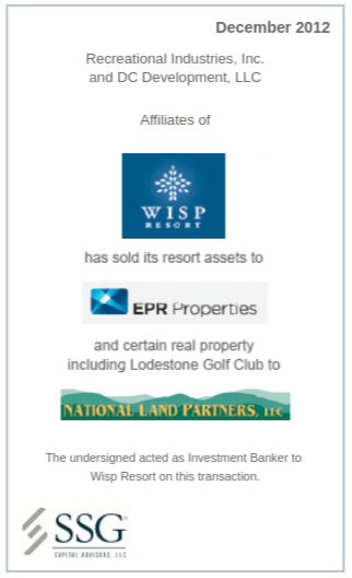 wisp-resort – SSG Capital Advisors, LLC